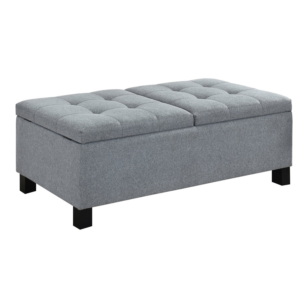 Hokku Designs Corner Split Storage Bench Grey | Wayfair