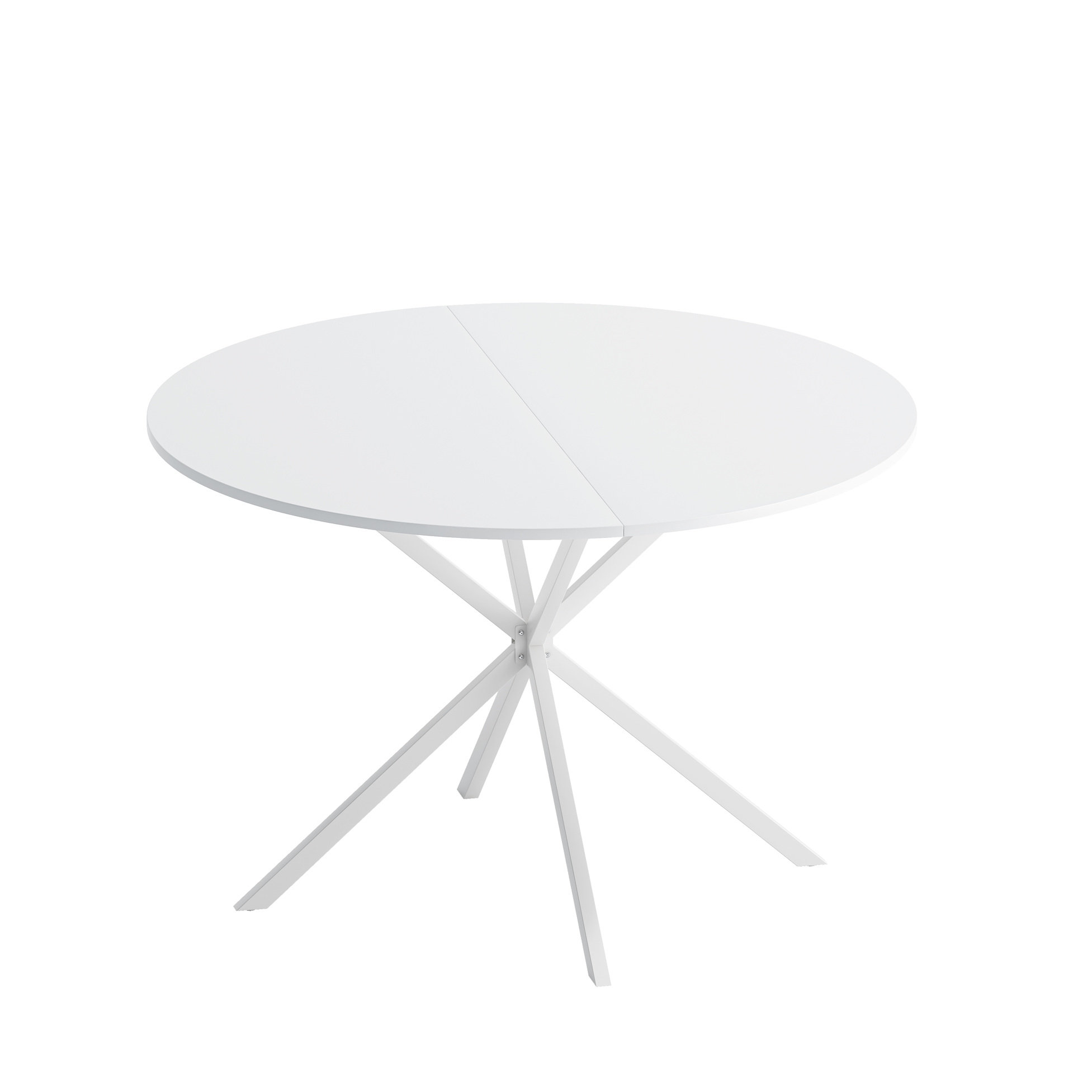 George Oliver 46.6'' White Round Occasional Table With Matte Finish ...