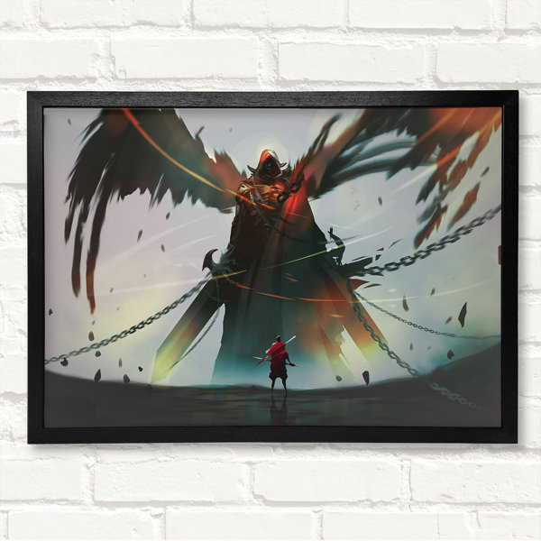 Latitude Run Battling Evil - Closed Corner Frame Print on Wood ...