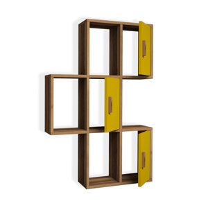 SpiritHome Cubby Wall Shelf With 3 Cabinets | Wayfair