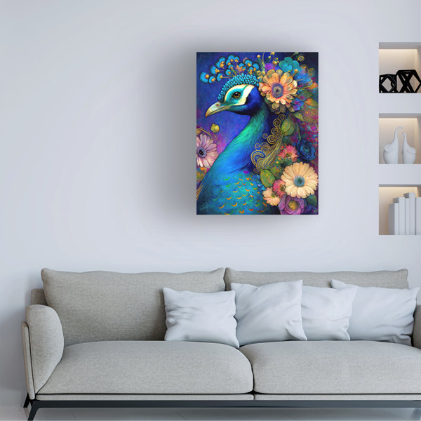 Trinx Animals " Proud Cerulean 1 " on Canvas - Wayfair Canada
