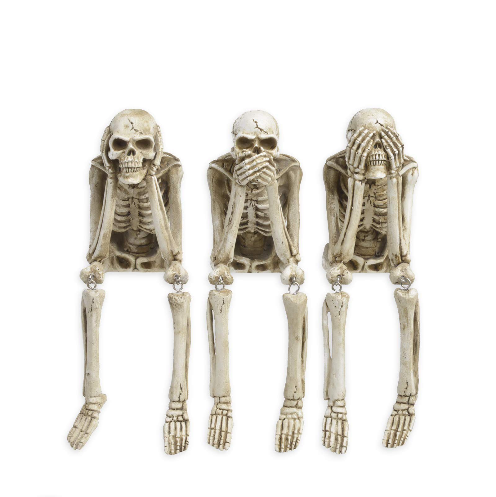The Holiday Aisle® Halloween Statues Figurines Realistic Skeleton ...