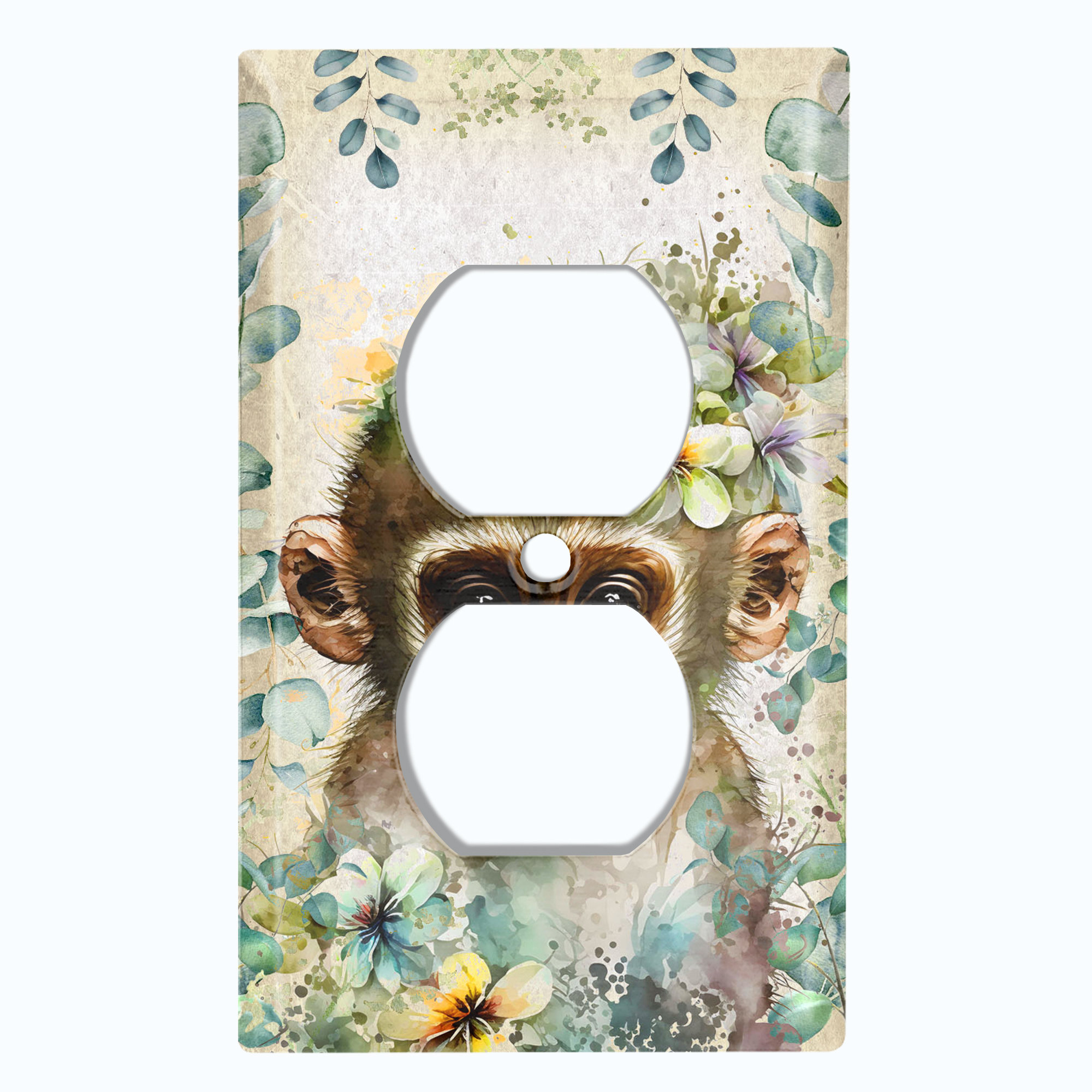 WorldAcc Cute Monkey 1-Gang Toggle Light Switch Wall Plate | Wayfair