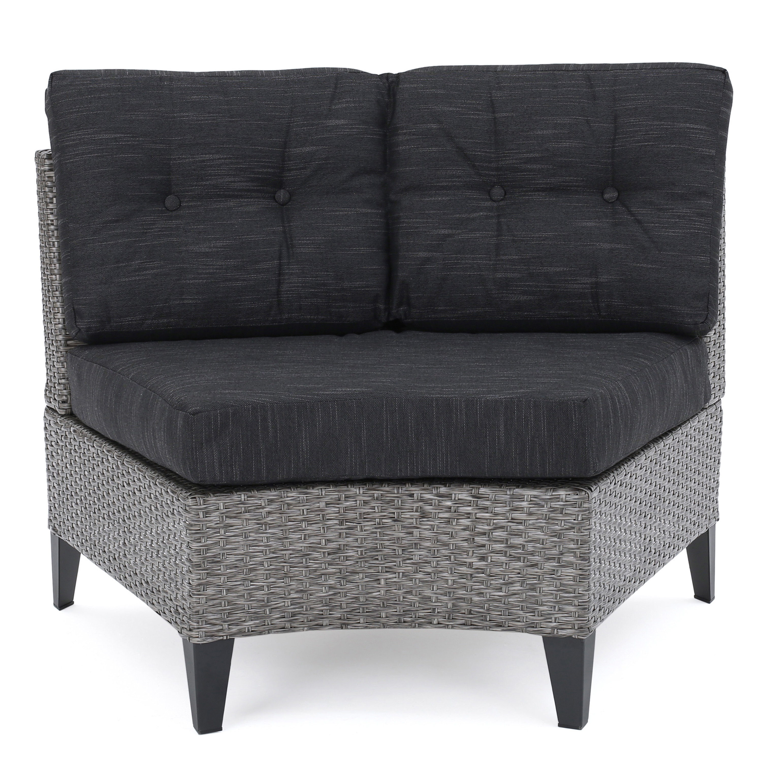 Winston Porter Skyleigh 40.5'' Wide Outdoor Curved Loveseat with ...
