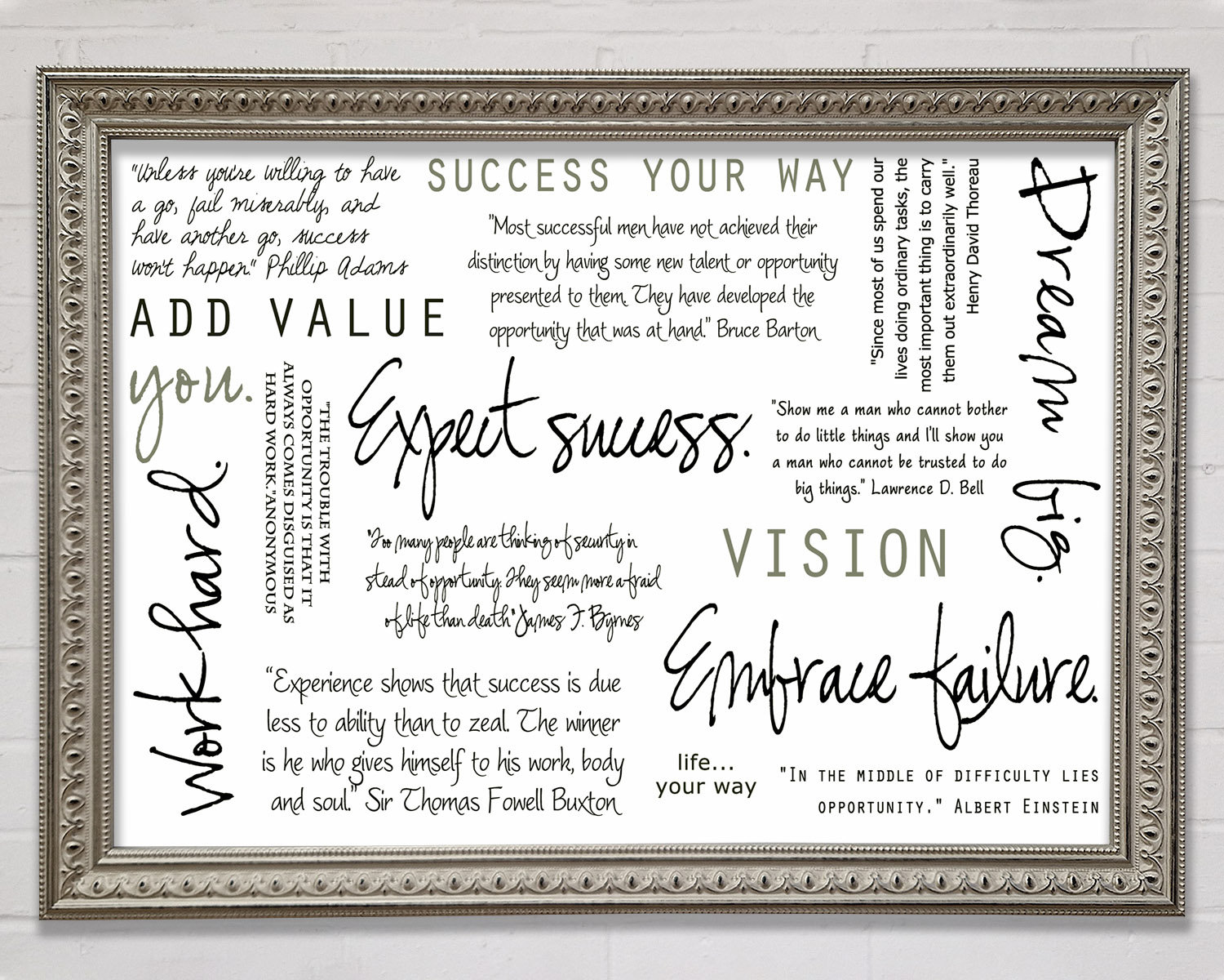Happy Larry Work Hard Dream Big Expect Success - Print | Wayfair.co.uk