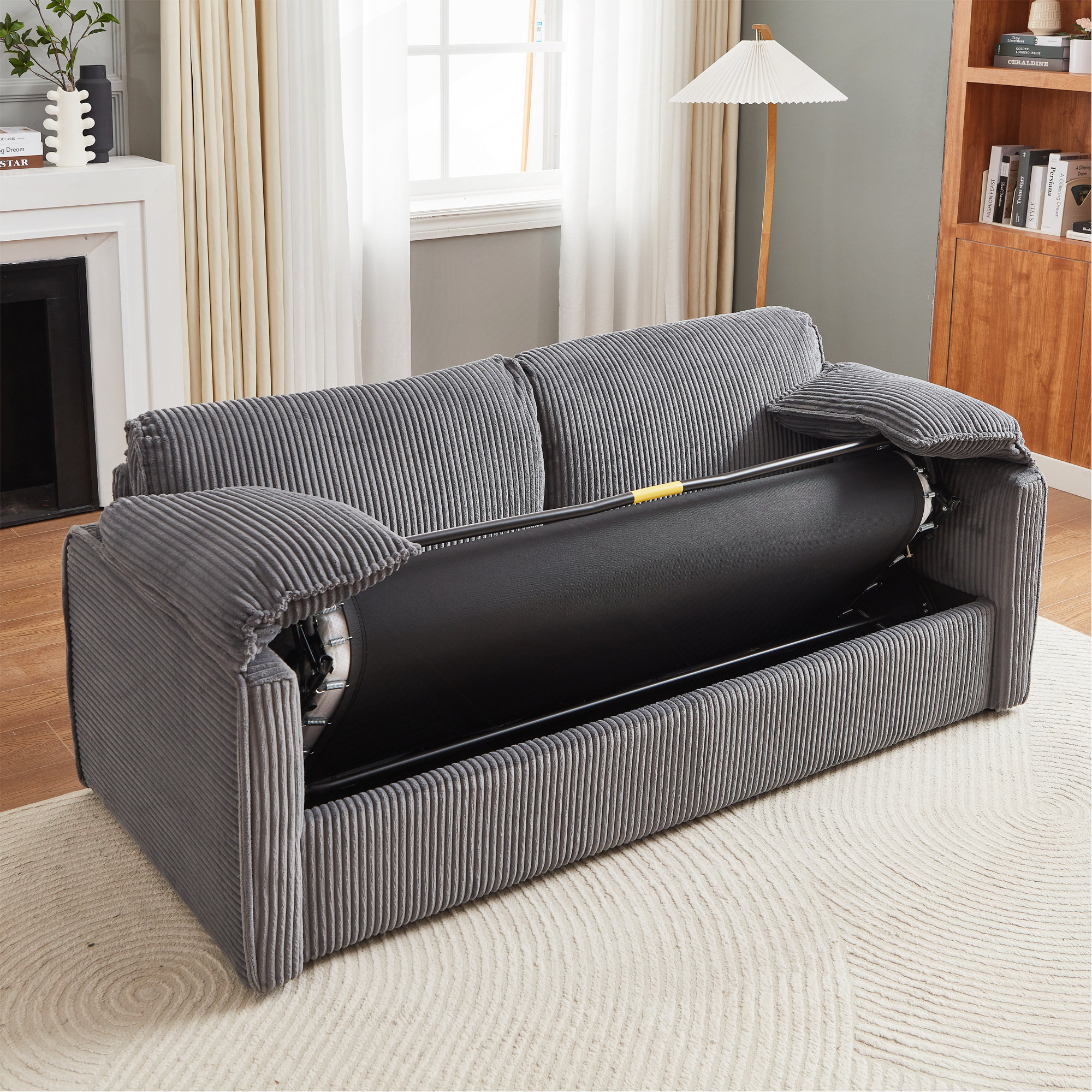 Hokku Designs 79.13-Inch Sleeper Sofa Bed Comfy Pull Out Futon Couch ...