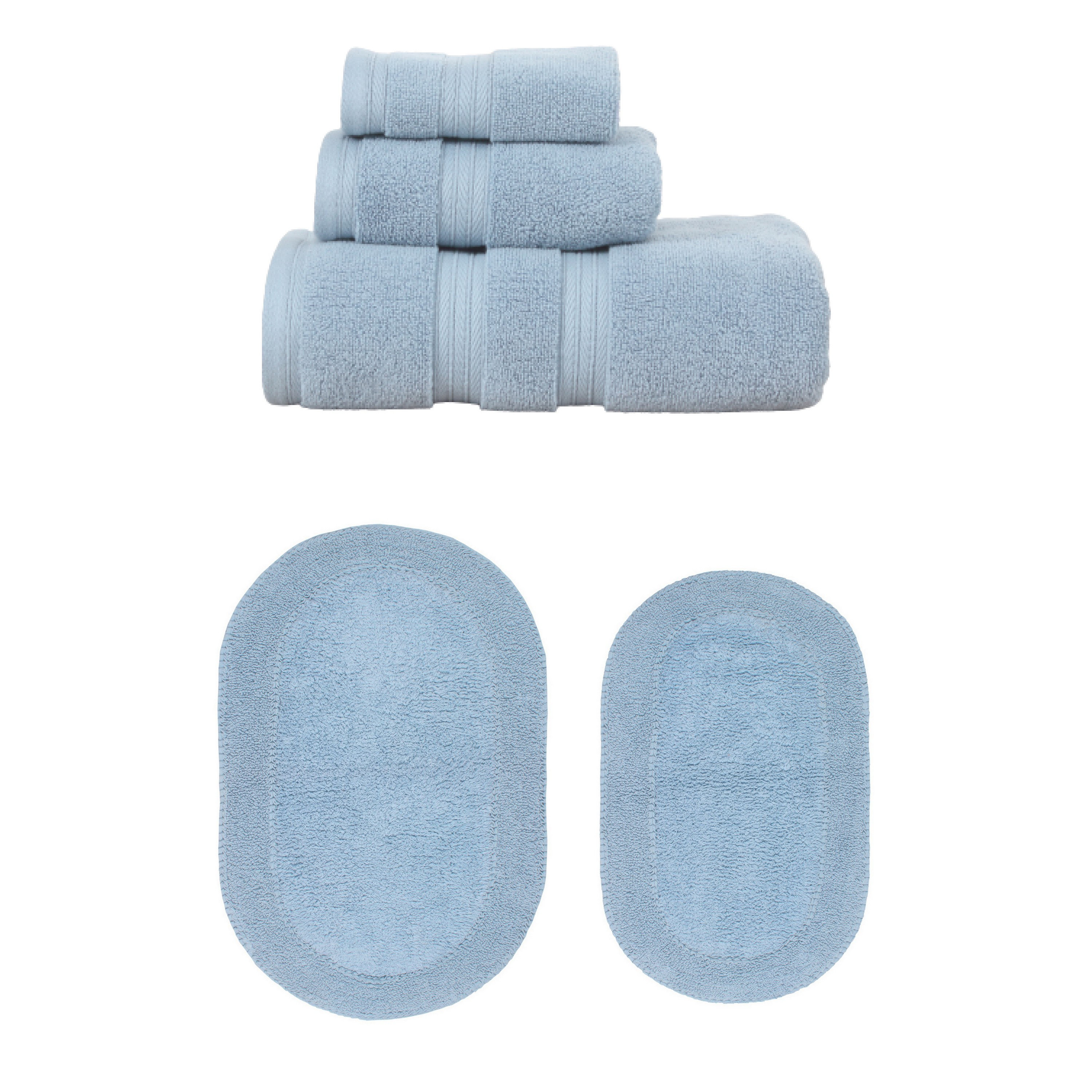 Ess Ess Exports Double Ruffle Collection 100% Soft Cotton 3 Pc Towel ...