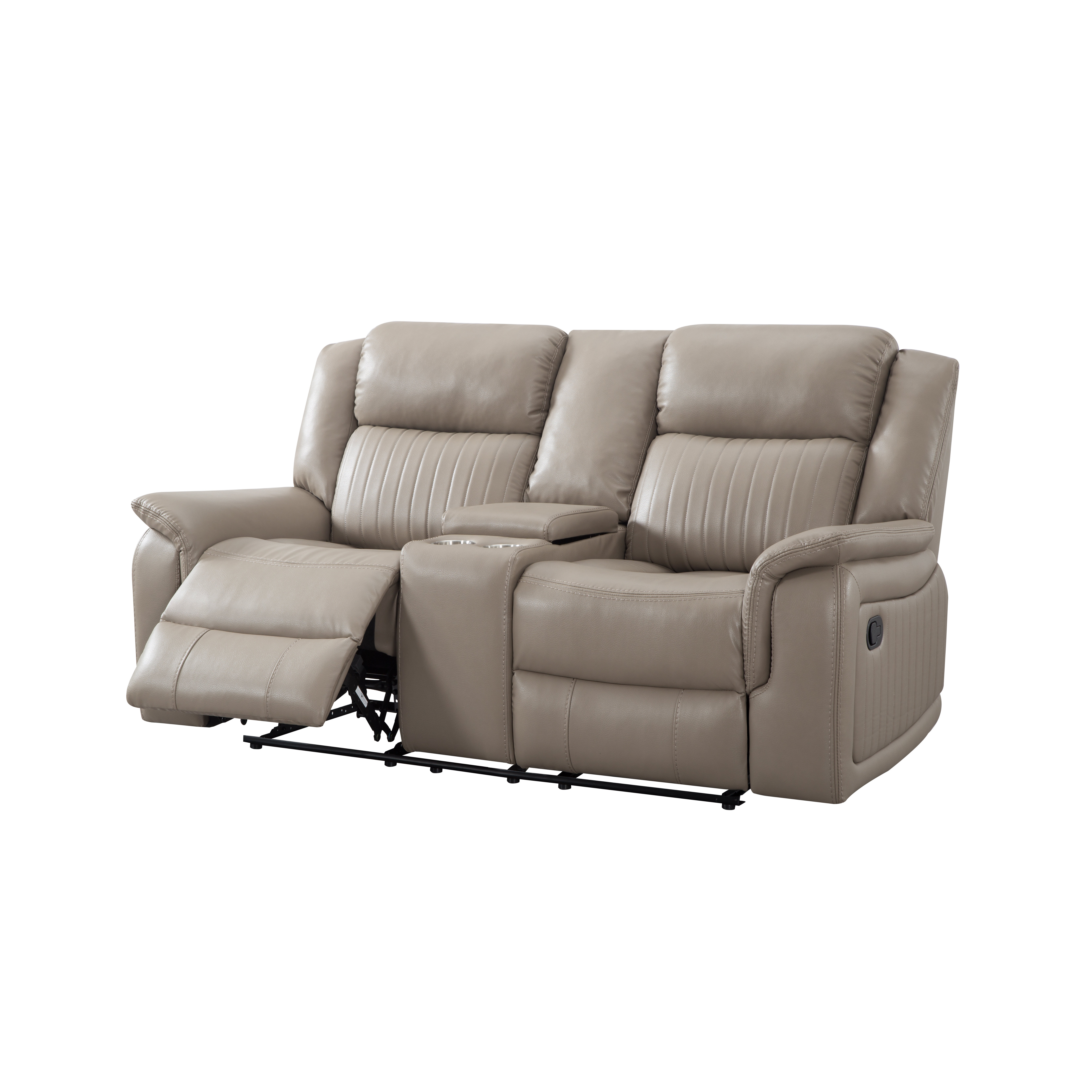Latitude Run® 72" Double Recliner Loveseat with Cup Holders and Storage ...