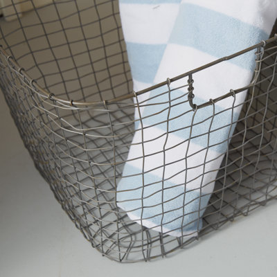 Rebrilliant Ivanka Metal Basket & Reviews | Wayfair