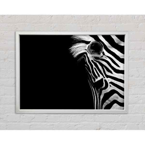 Ebern Designs Sad Zebra - Single Picture Frame Art Prints on Canvas ...