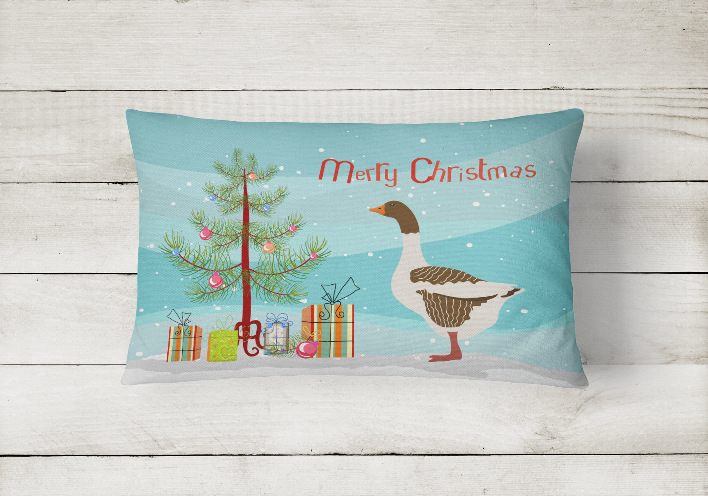 Caroline's Treasures Pomeranian Rogener Goose Christmas Indoor/Outdoor ...