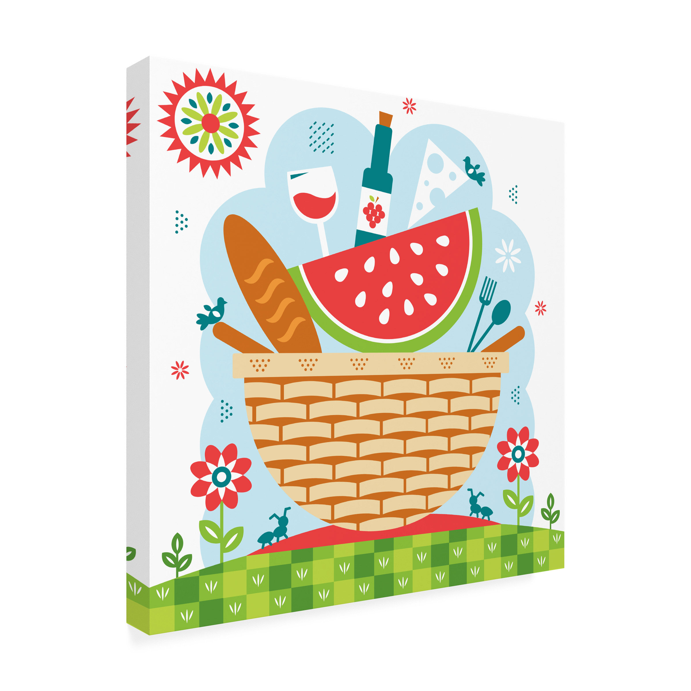 Winston Porter Melissa Maxwell 'Picnic' Canvas Art | Wayfair