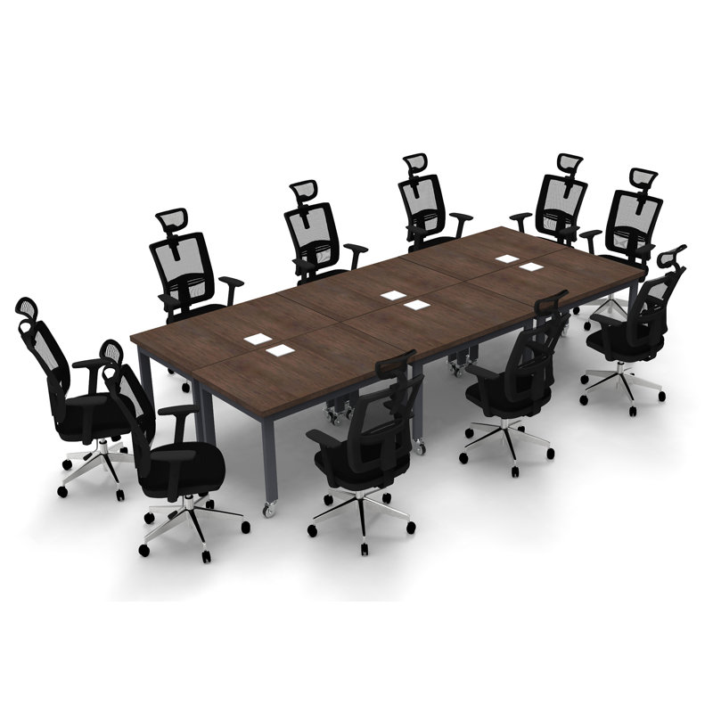 The Twillery Co.® Albina 10 Person Conference Meeting Table Complete 6 ...