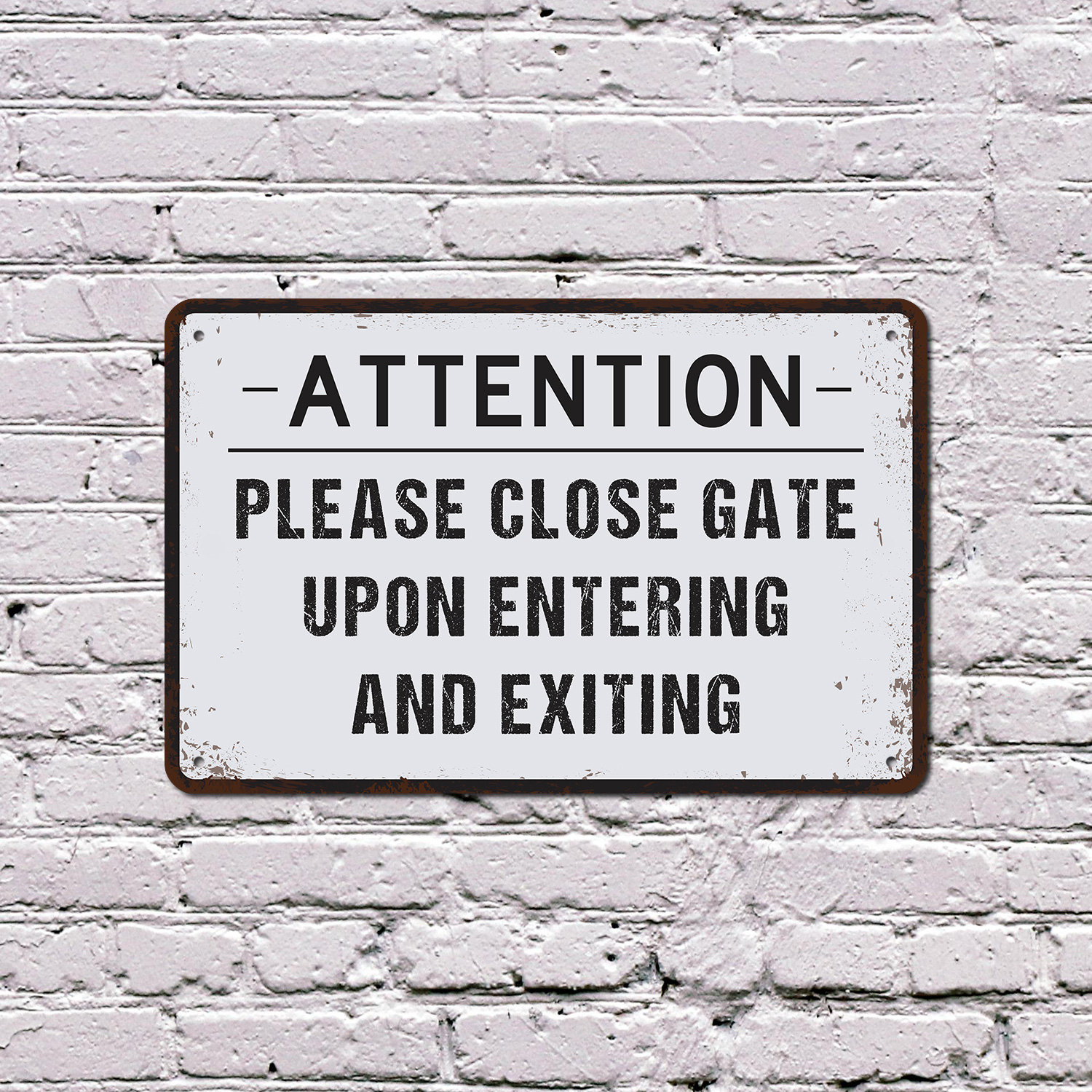 SignMission Please Close Gate Upon Entering and Exiting (2 Pack) 8 Inch ...