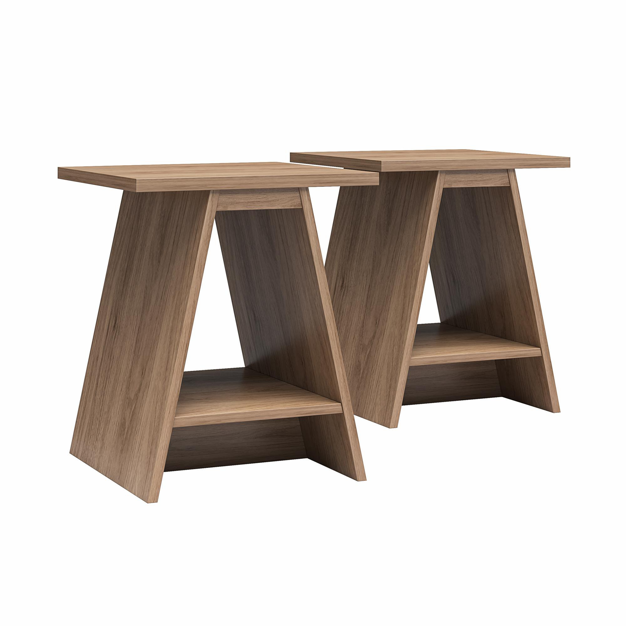 Ebern Designs Danton Open End Table Set with Storage & Reviews | Wayfair