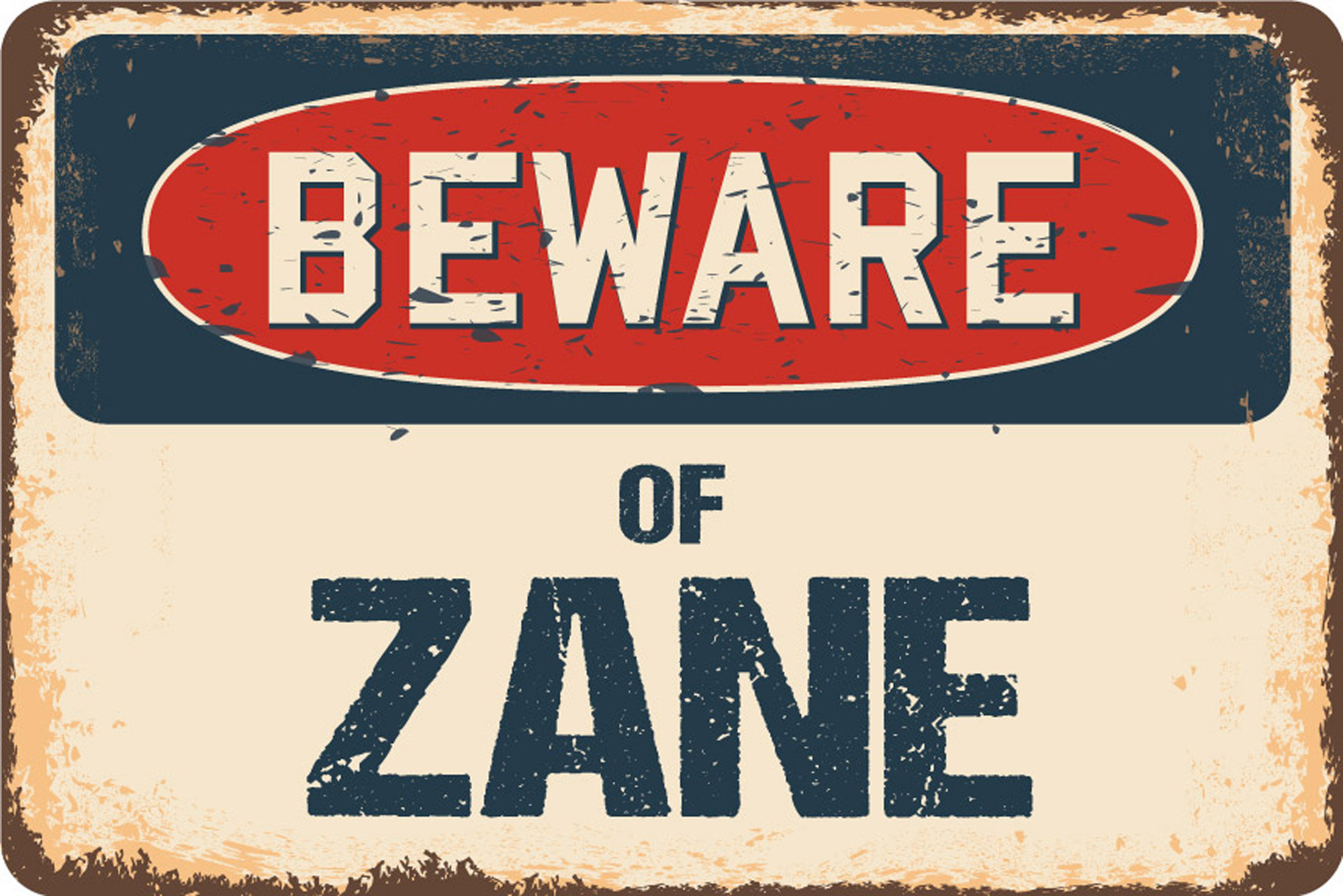 SignMission Panneau «Beware of Zane» - Wayfair Canada