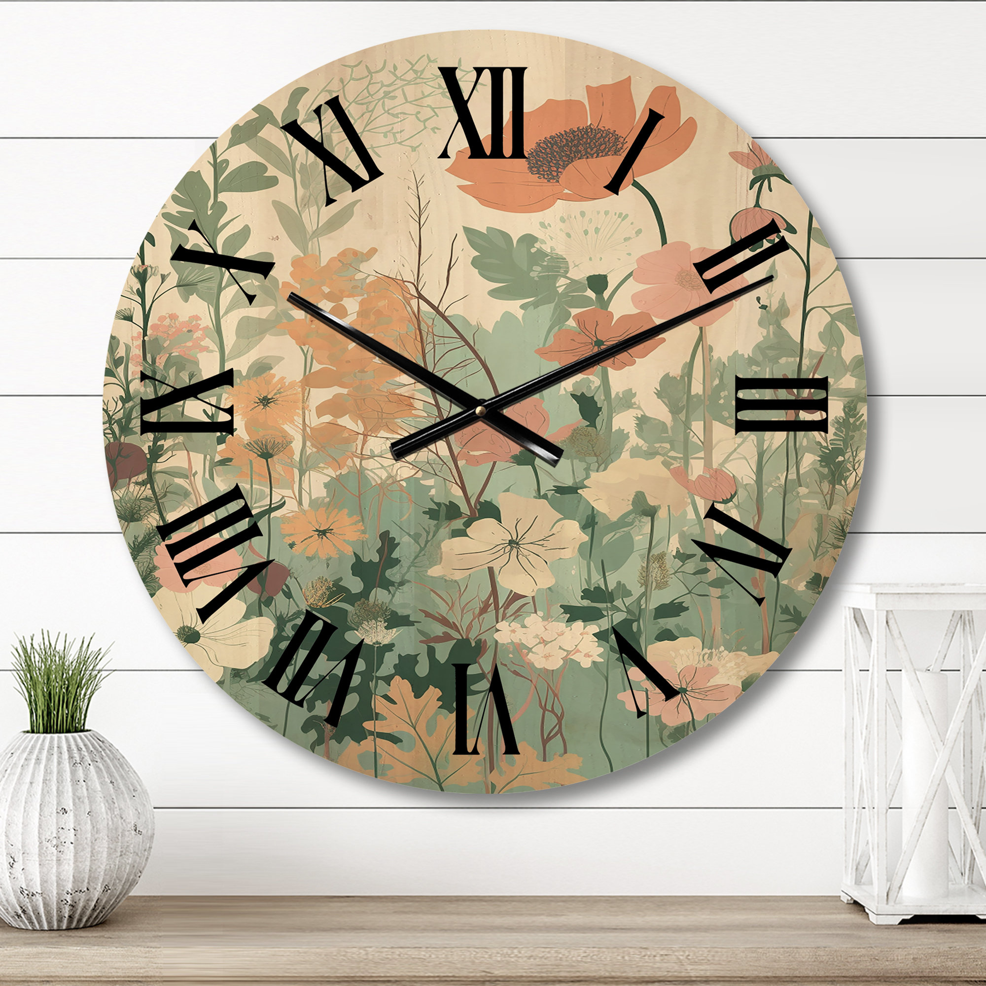 East Urban Home Vintage Wildflowers in Retro Pastel - Abstract ...