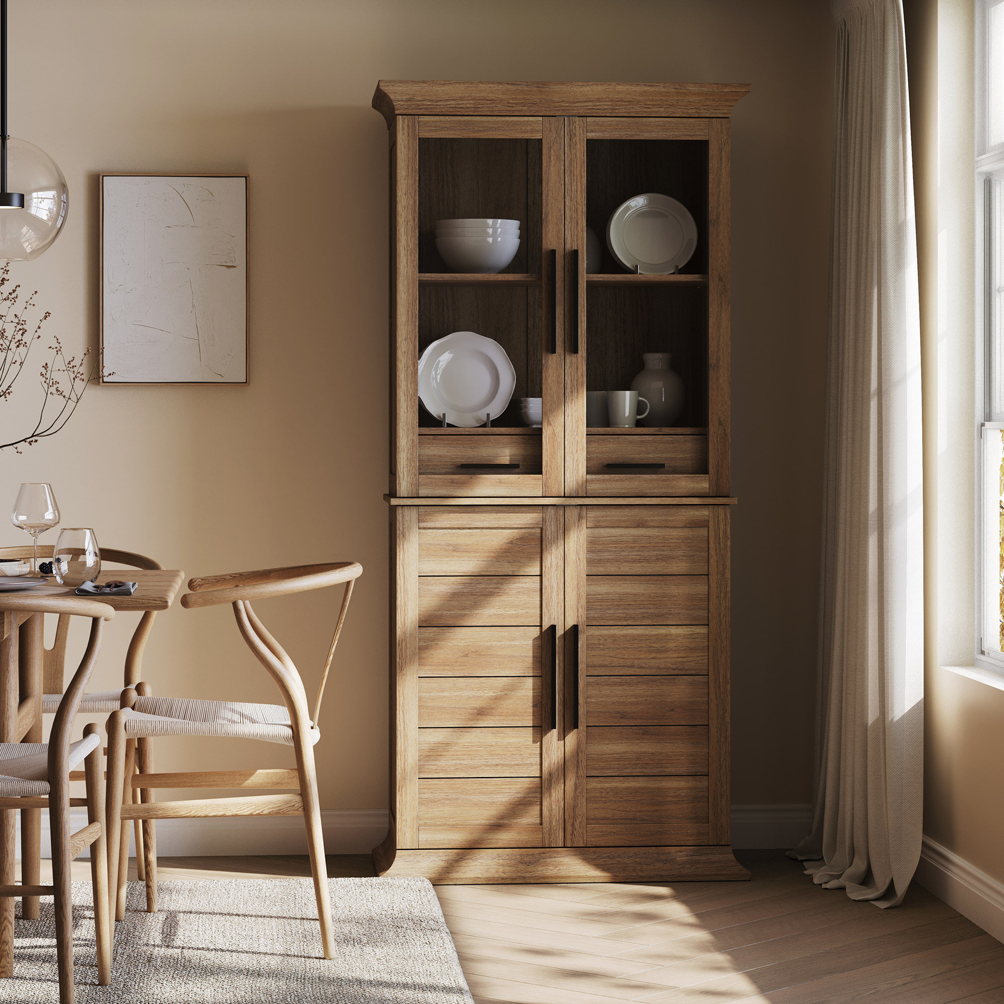 Lark Manor™ 72" Tall Kitchen Pantry Large Storage Cabinet W/Doors ...