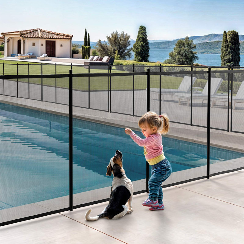 Edrosie Inc 4 ft. H Mesh Metal Pool Fence | Wayfair