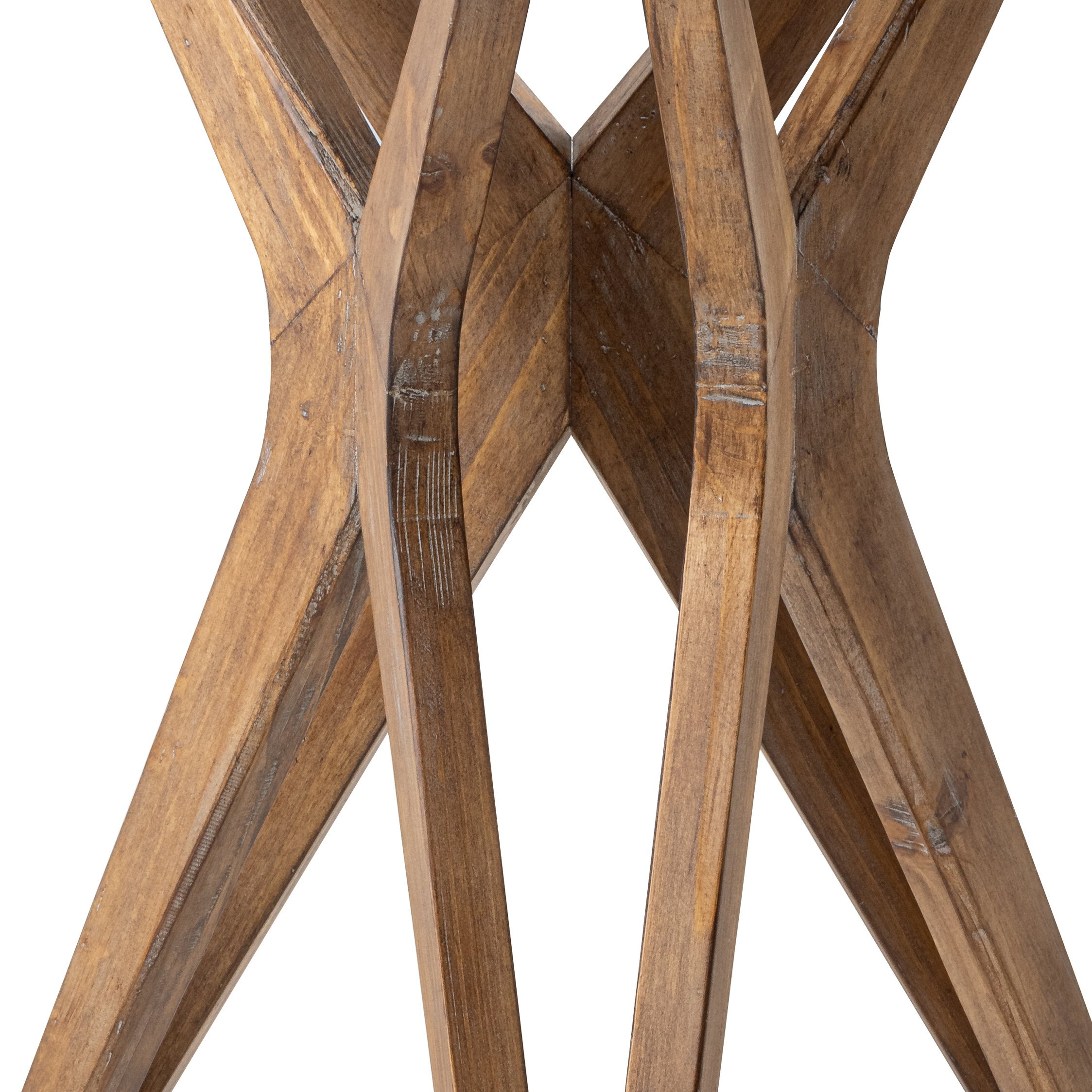 Millwood Pines Sevenoaks Farmhouse Crossed Legs Round End Table ...