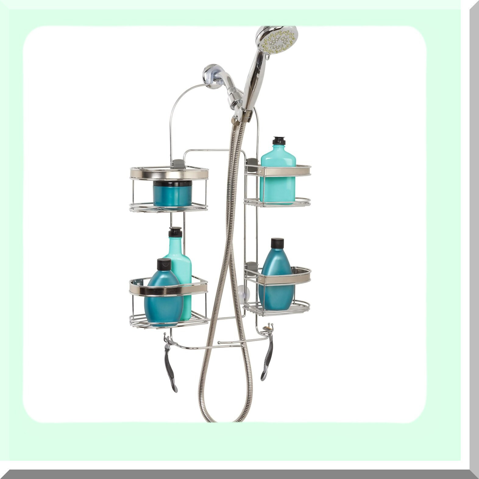 Orren Ellis AquaGuard Expandable Stainless Steel Shower Caddy - Rust ...