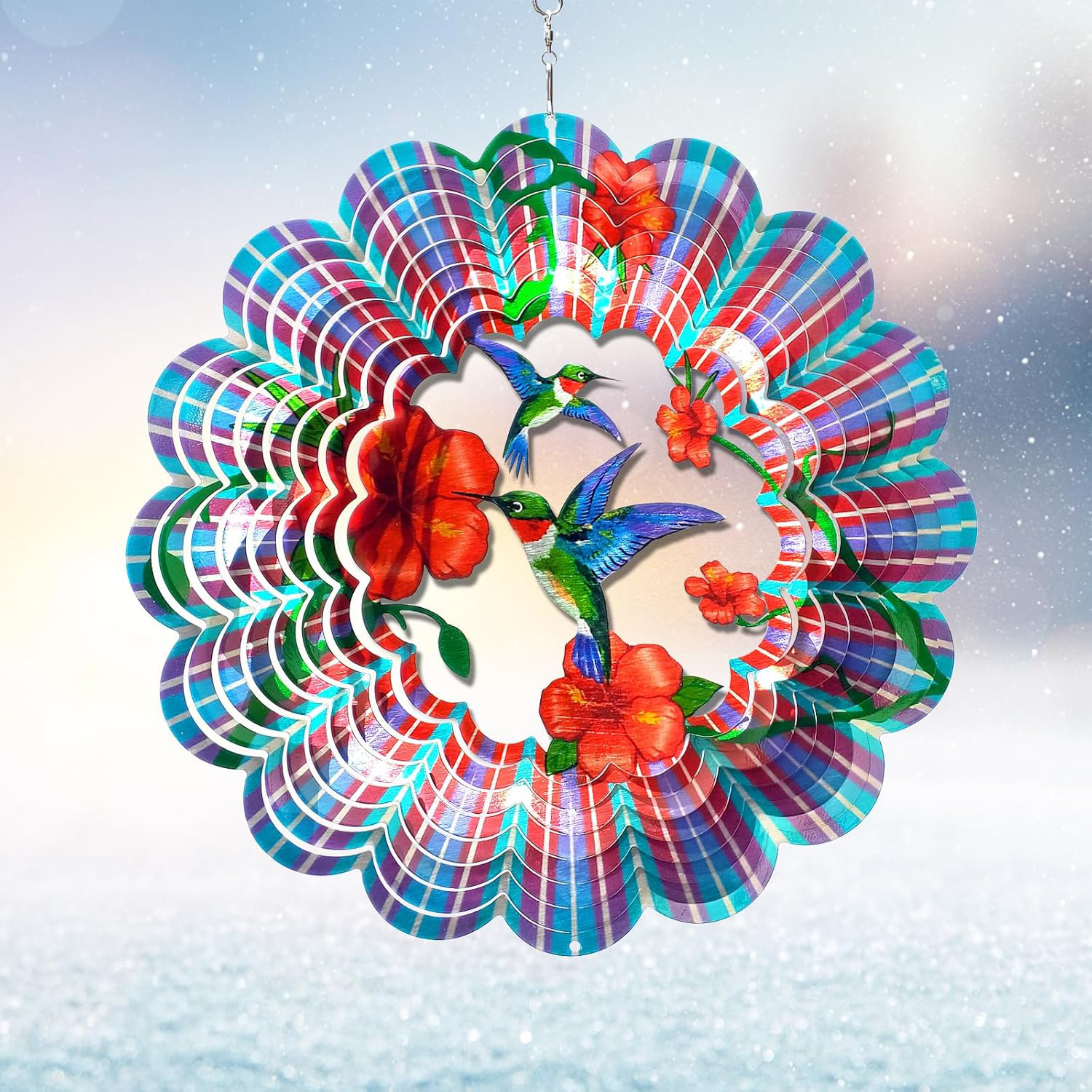 Dakota Fields Hummingbird Wind Spinner 12-Inch 3D Kinetic Metal Wind ...