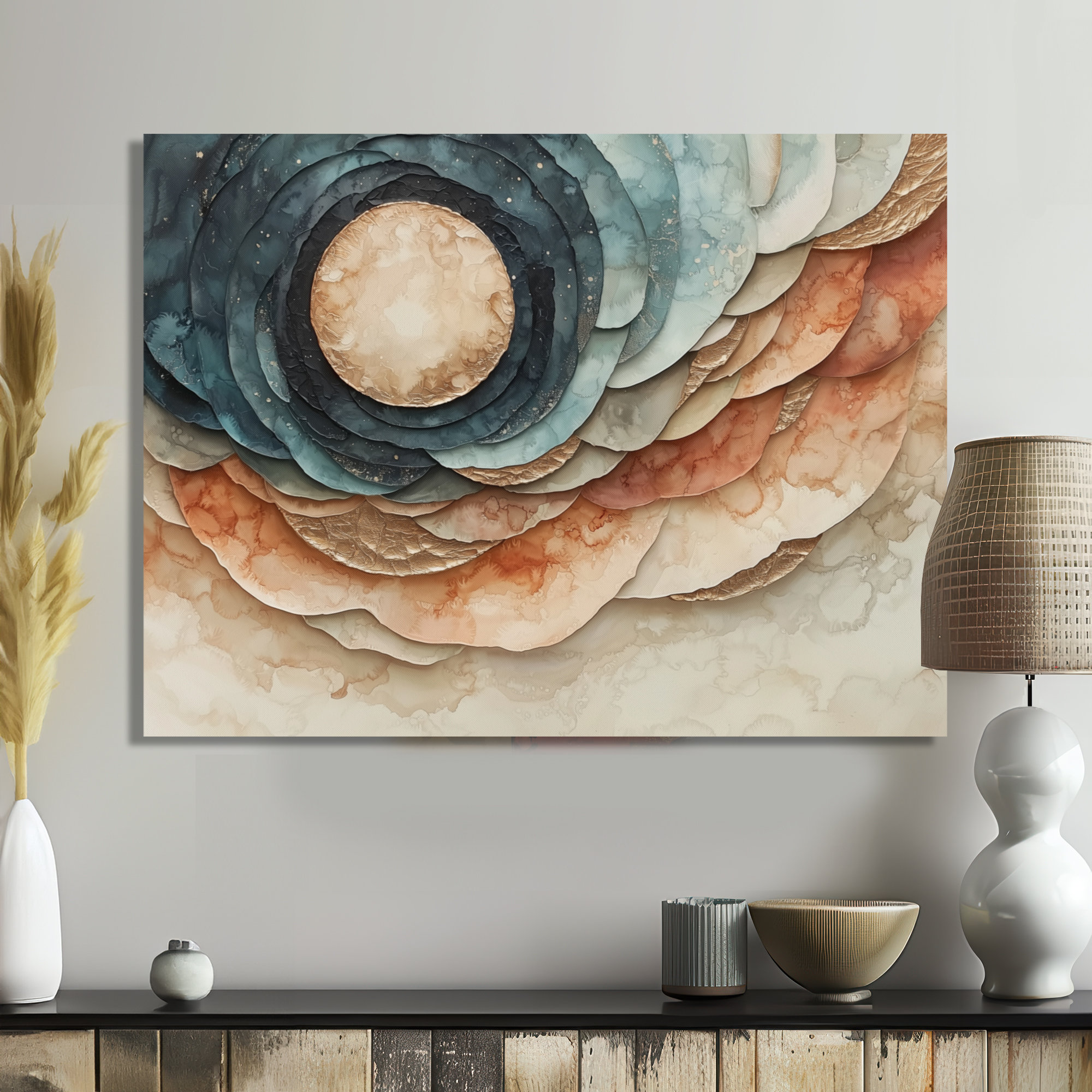 Ivy Bronx Mabery Eclipse Moon Spiral Of Infinity I - Moon Wall Art ...