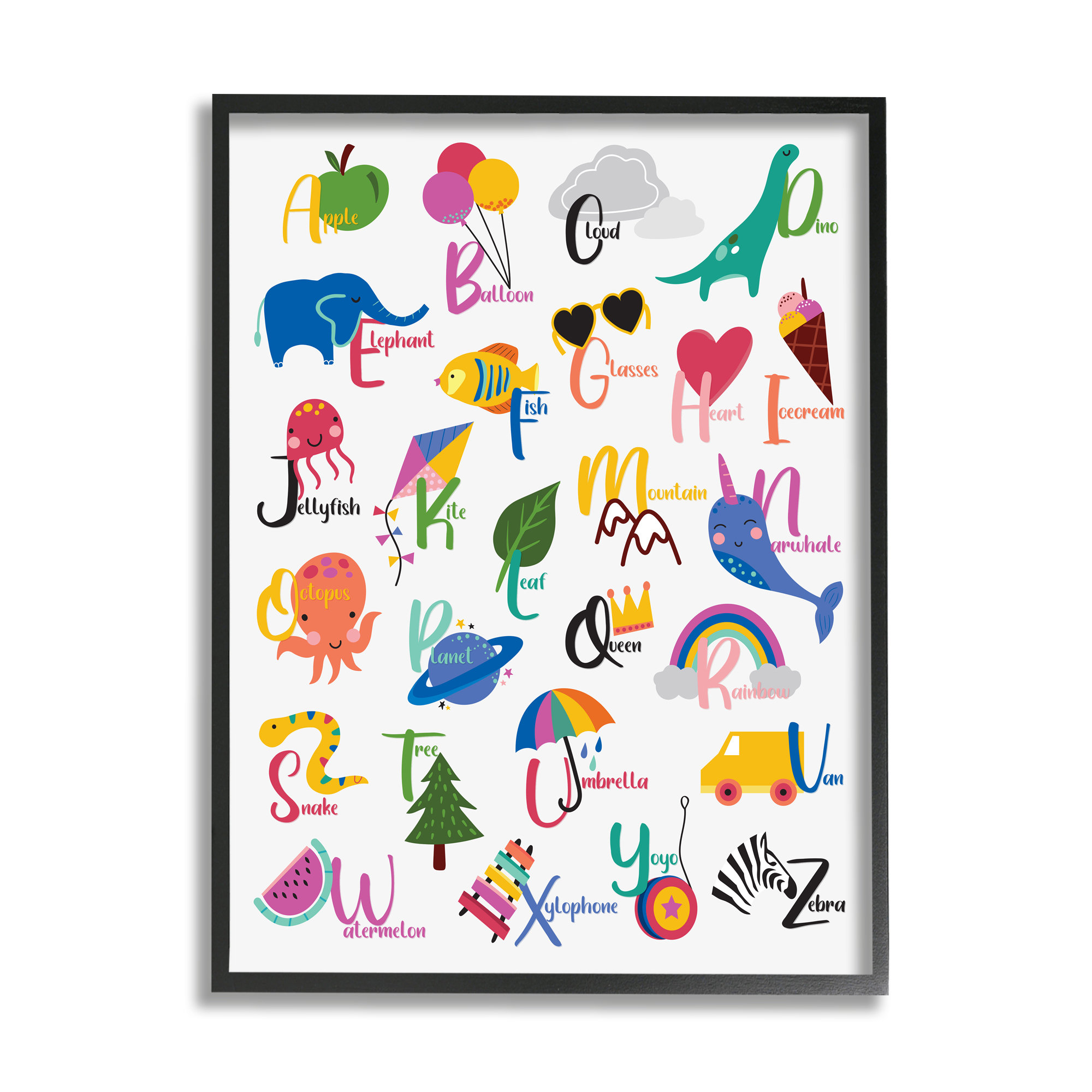 Indigo Safari Learning Alphabet Letters Various Animals Food Things ...