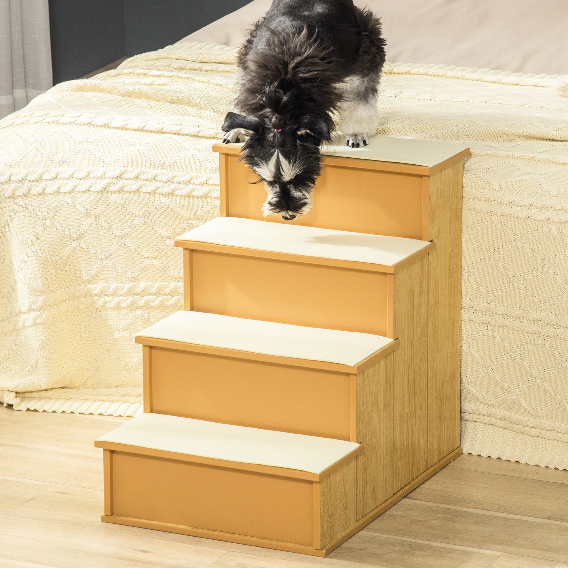 One Allium Way® Dog And Cat Access Stairs With Cushion, , Up To 22 Lbs ...