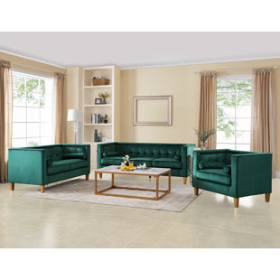 Velvet Living Room Sets & Sofas You'll Love | Wayfair