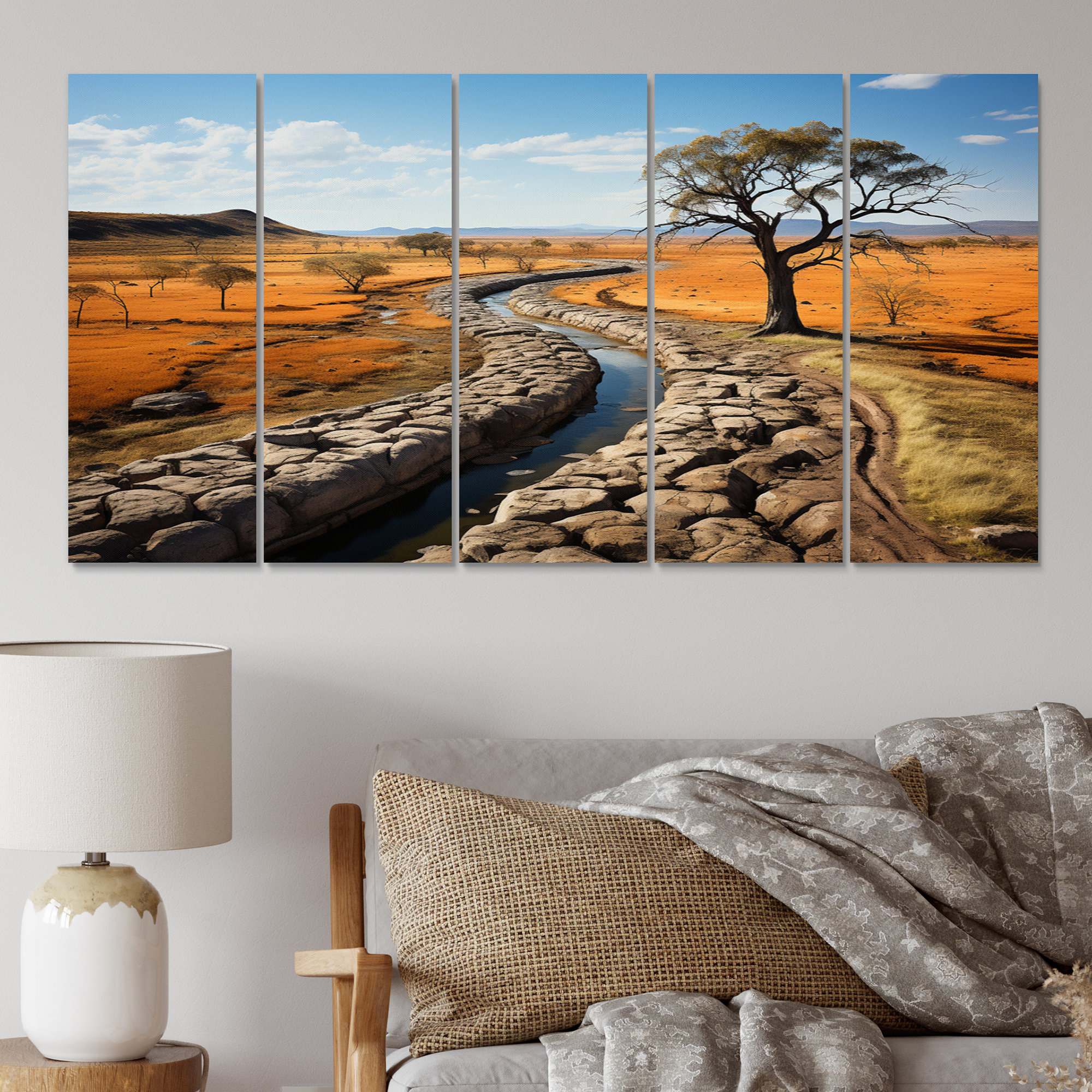 Ebern Designs Landscape Australia Outback Spectrum IV - 5 Piece Wrapped ...