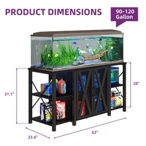 Longshore Tides 90-120 Gallon Aquarium Or Terrarium Stand | Wayfair