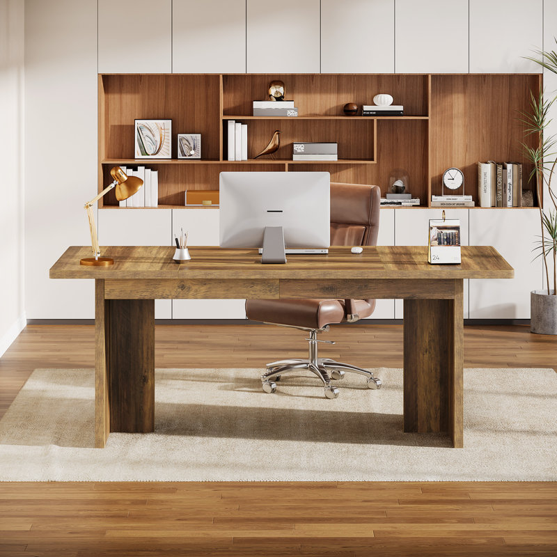 Millwood Pines 70.87 Inches Large Executive Desk | Wayfair