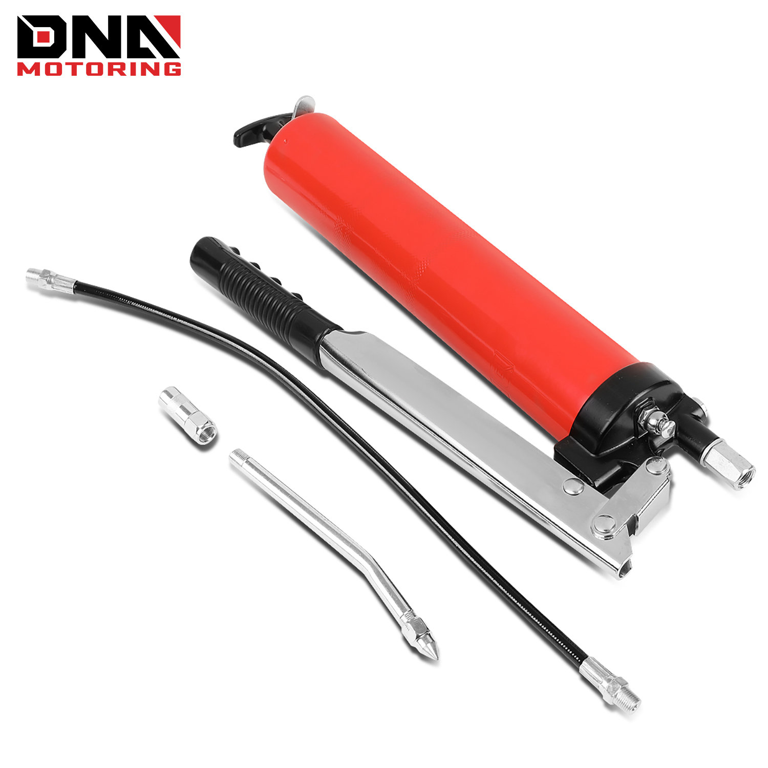 DNA Motoring Heavy Duty Grease Gun, 18 Inches Multipurpose Manual Solid ...