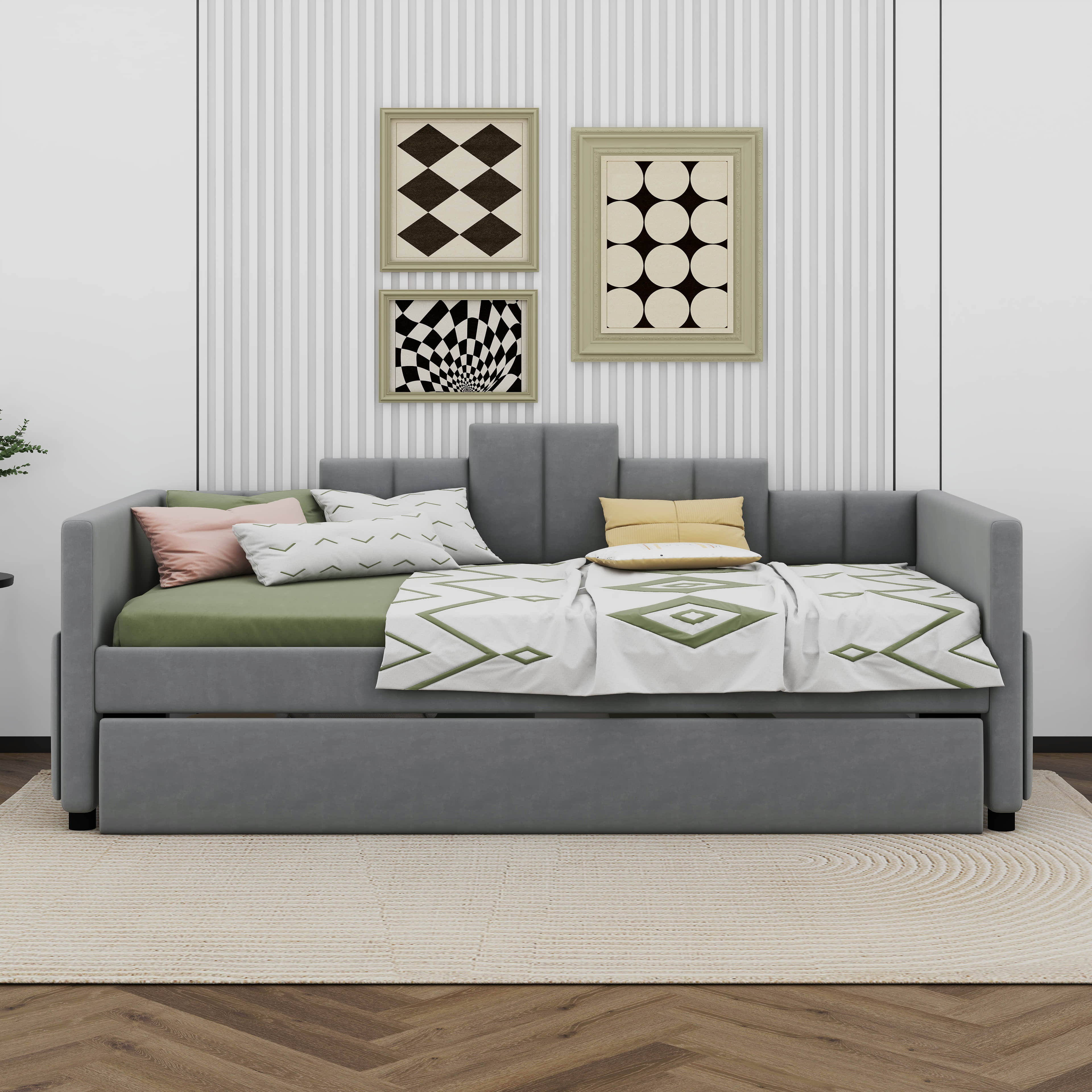Latitude Run® Solera Upholstered Daybed with Light and USB Port | Wayfair