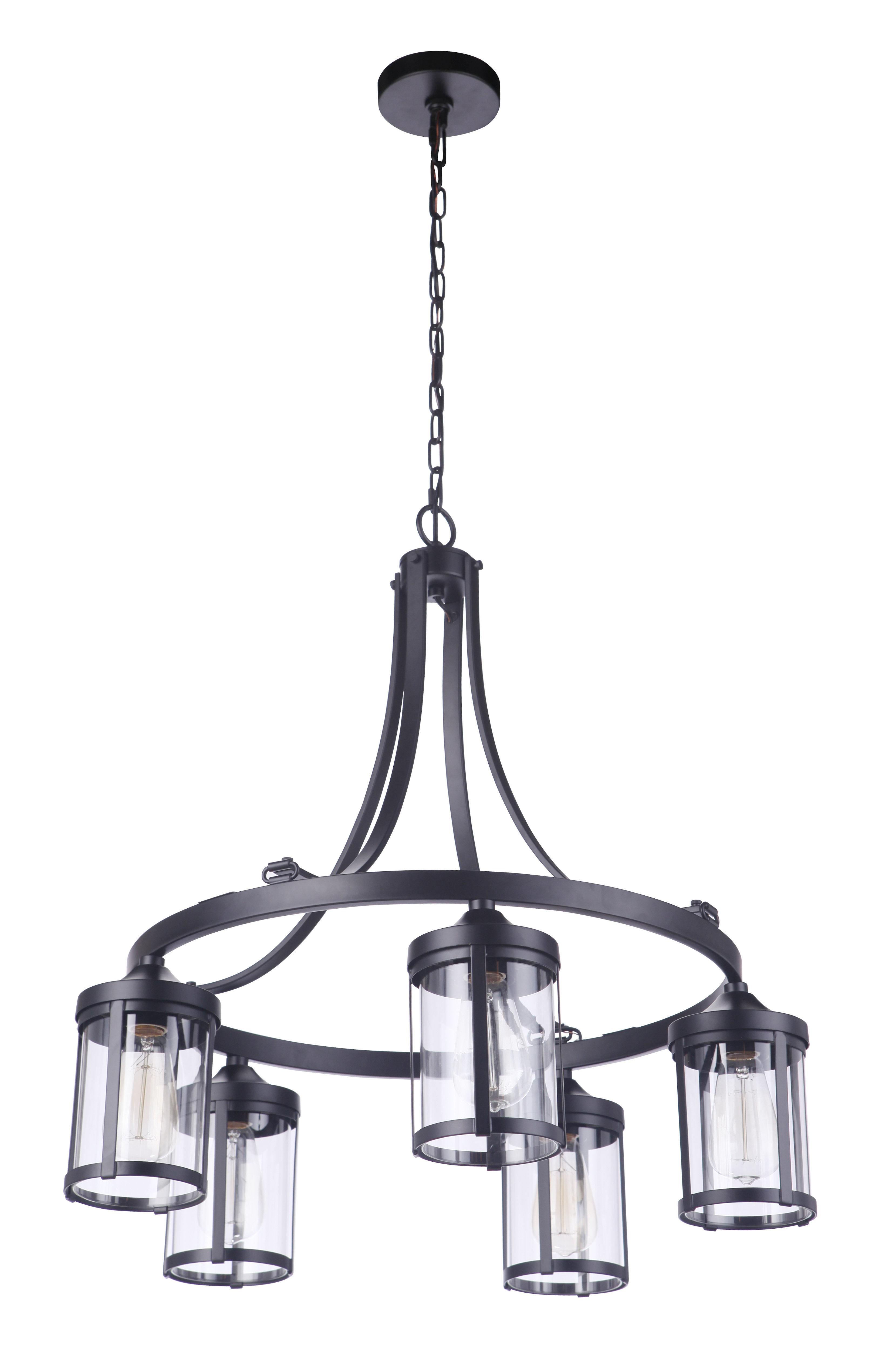 Red Barrel Studio® Lariah 5 - Light Wagon Wheel Chandelier | Wayfair
