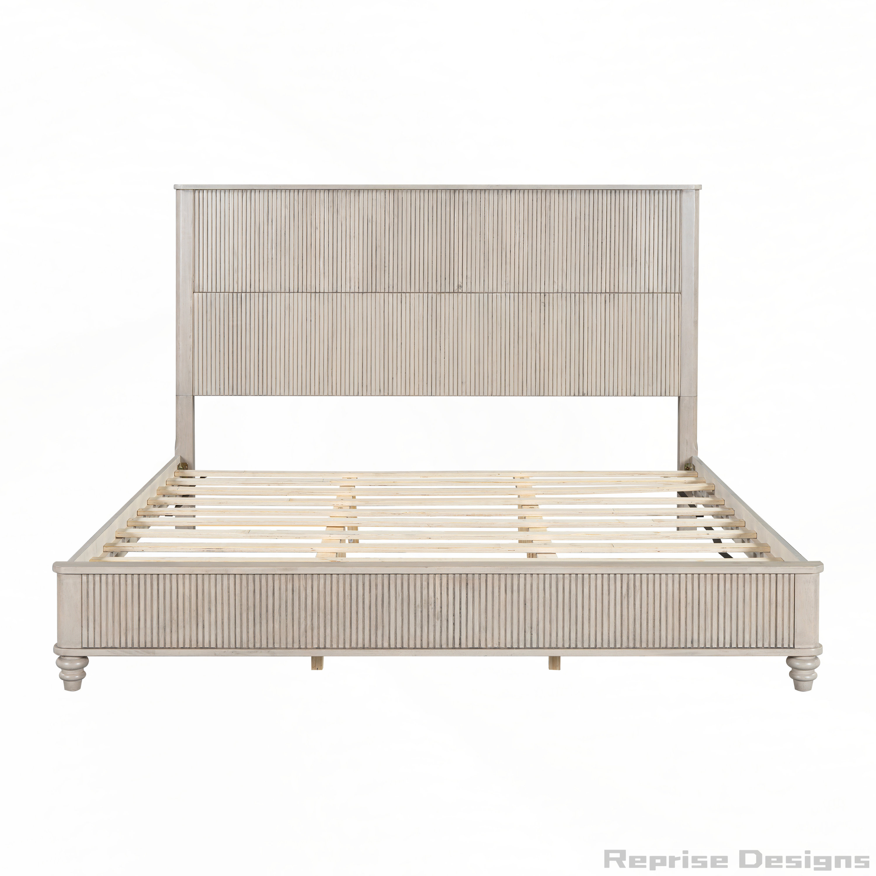 Reprise Designs Solid Wood Bed Frame with Tall Headboard | Wayfair