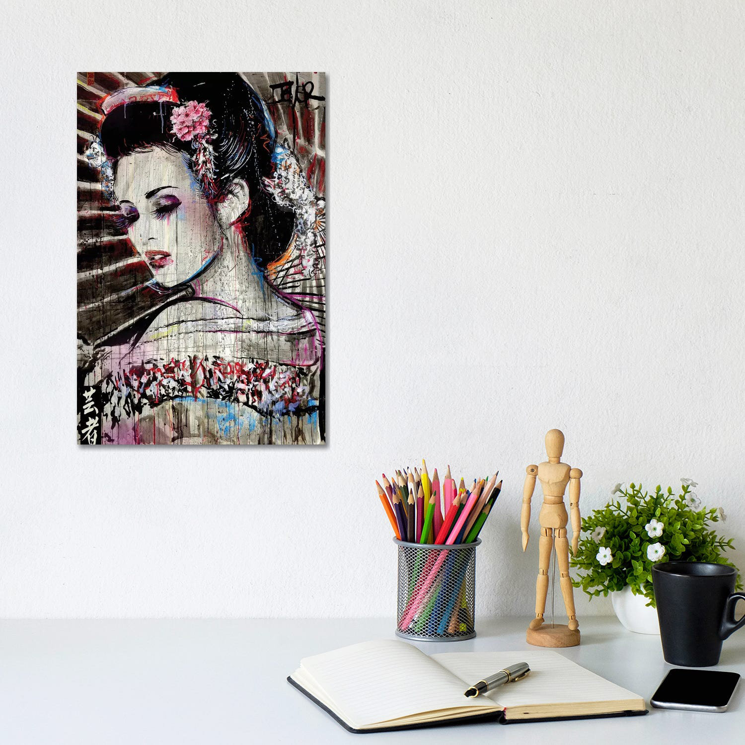 East Urban Home Angel of Shinjuku by Loui Jover - Wrapped Canvas ...