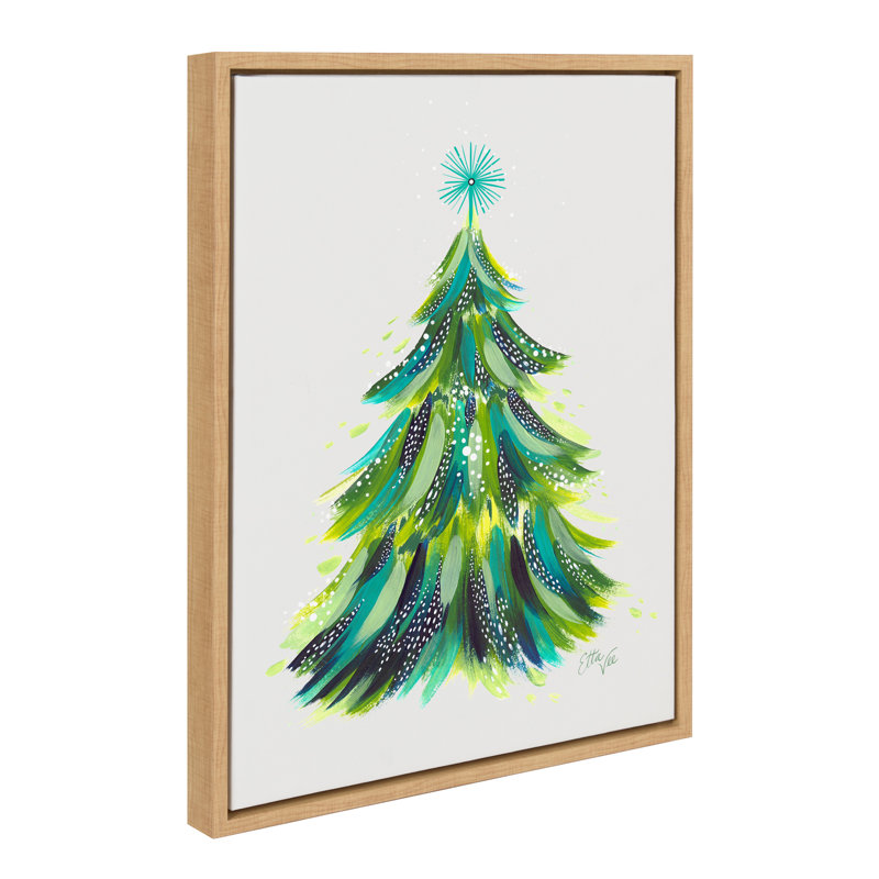 The Holiday Aisle® EV Christmas Tree 1 Framed On Canvas by Jessi Raulet ...