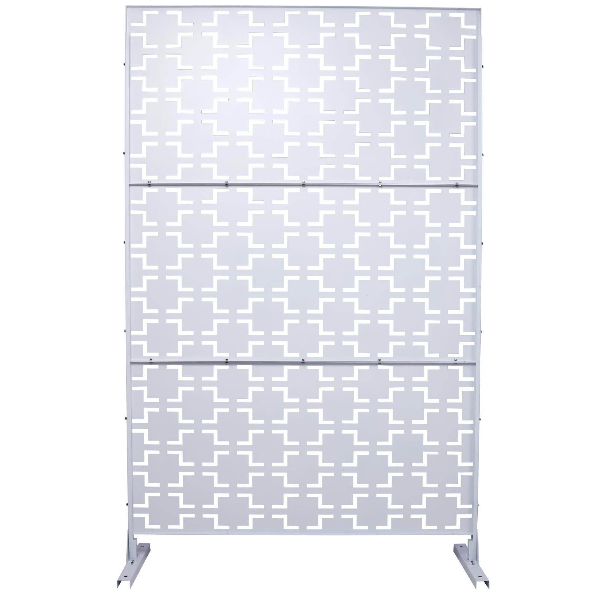 LILI Outdoor & Indoor Privacy Screen Metal Privacy Screen 76" H×48" W ...