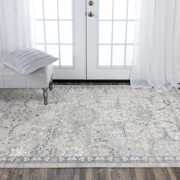 Bungalow Rose Wool Damask Rug | Wayfair