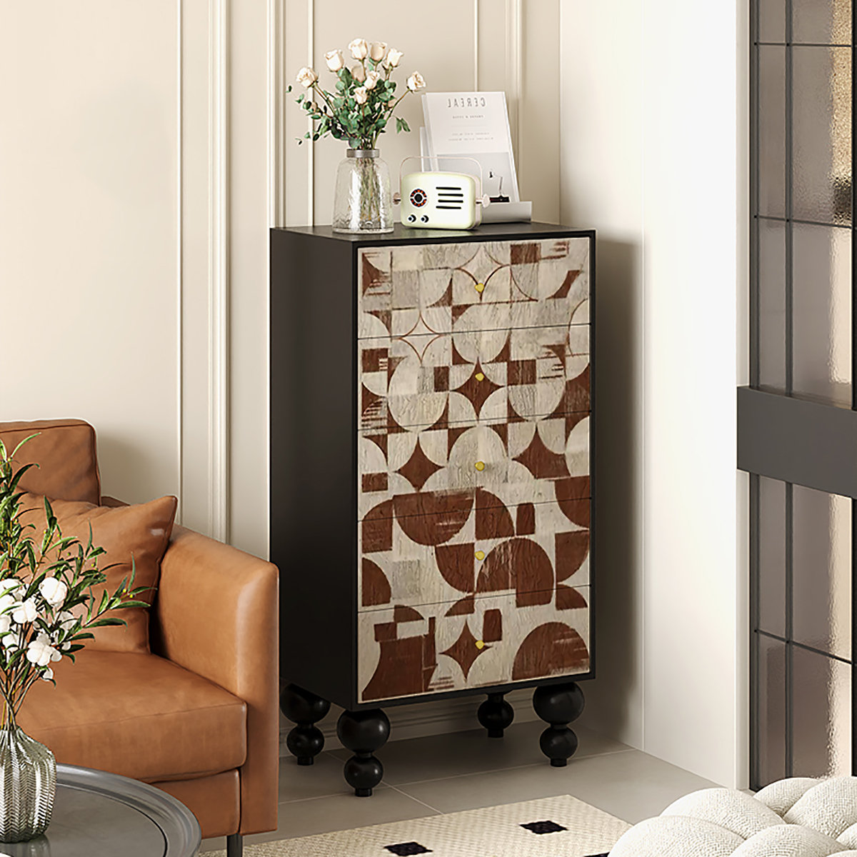 Canora Grey French simple retro drawers decorative cabinet | Wayfair