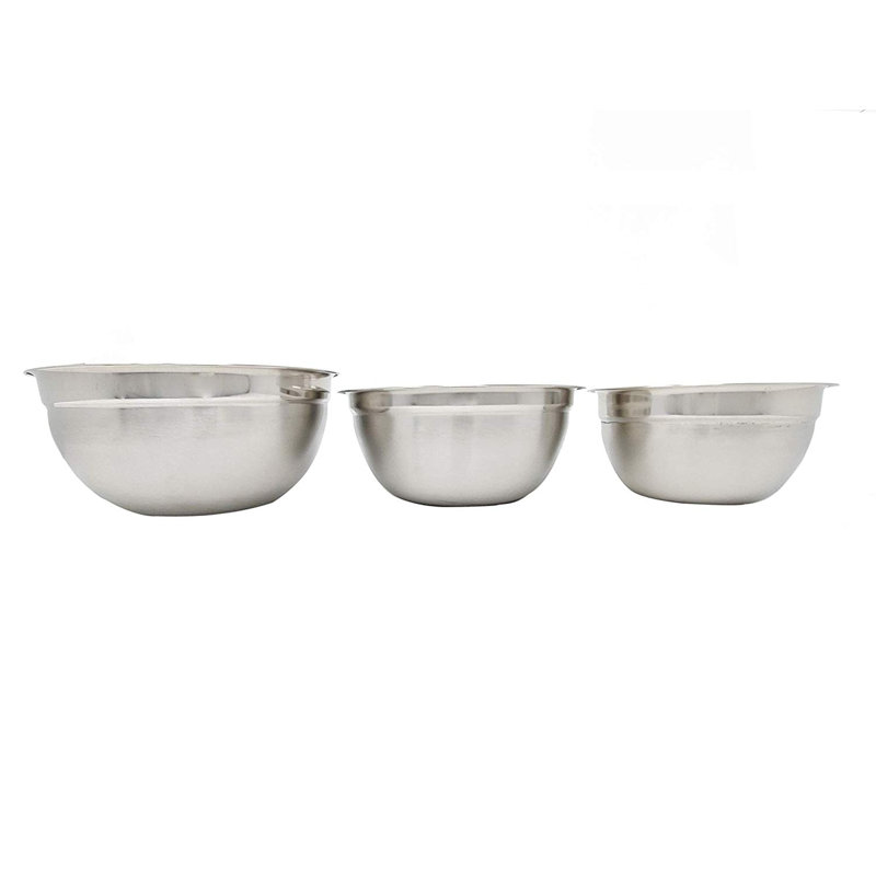 Symple Stuff Ilene Kitchen 3 Piece Stainless Steel Mixing Bowl Set ...