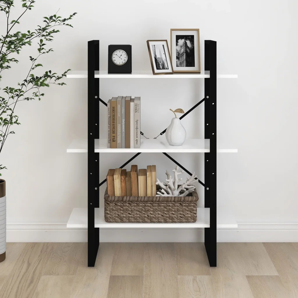 vidaXL Book Cabinet Engineered wood and metal Book Cabinet | Wayfair