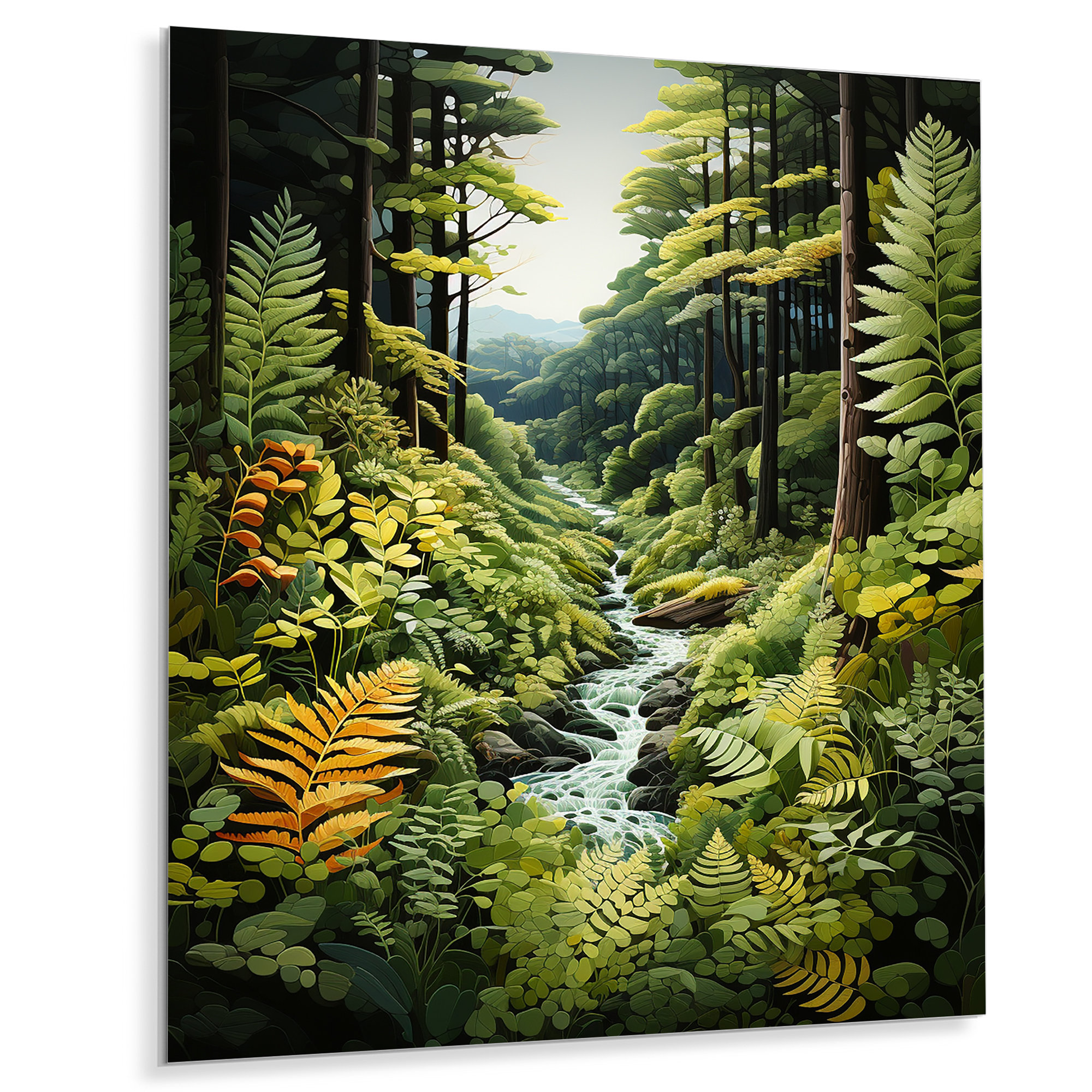 Millwood Pines Ferns Fern Forest II - Floral & Botanical Metal Wall ...