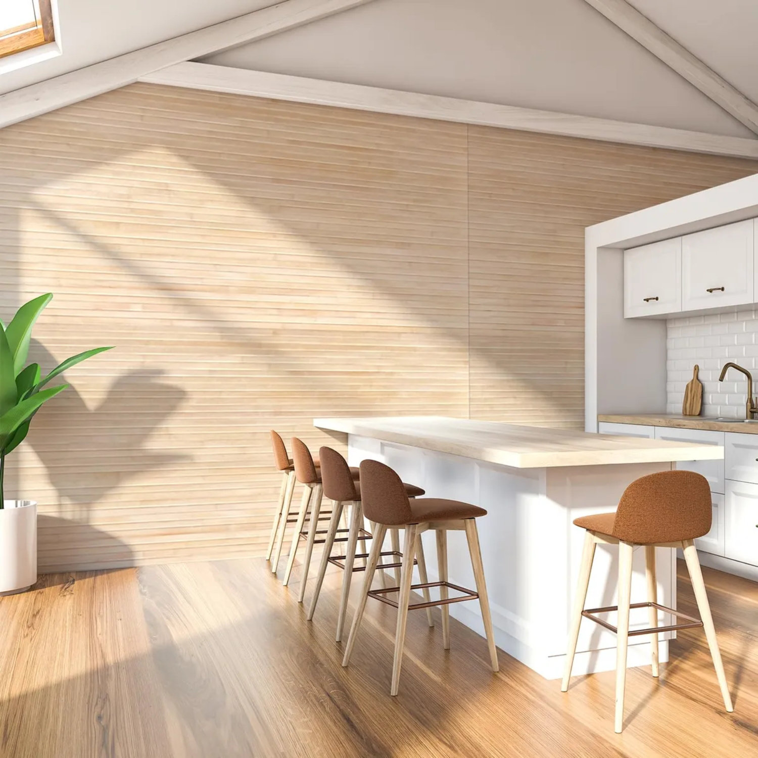 GLIBOY Bamboo Wall Panel 48x96 In,flexible Pole Wrap Interior ...