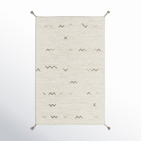 AllModern Bodie Southwestern Handwoven Wool Area Rug in Light Gray ...