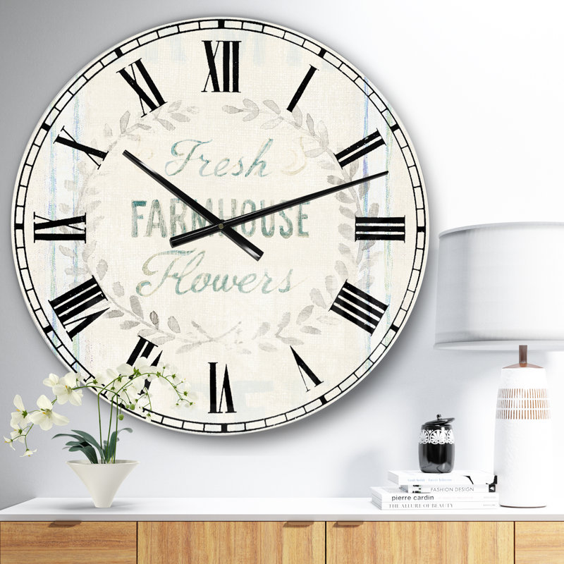 The Twillery Co.® Swigart Oversized Farmhouse Wall Clock & Reviews ...