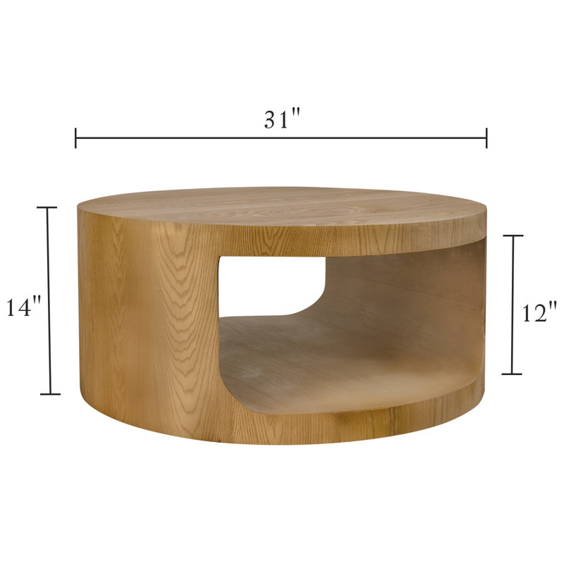 Millwood Pines Modern Framhouse Coffee Table With Open Shelf & Reviews ...