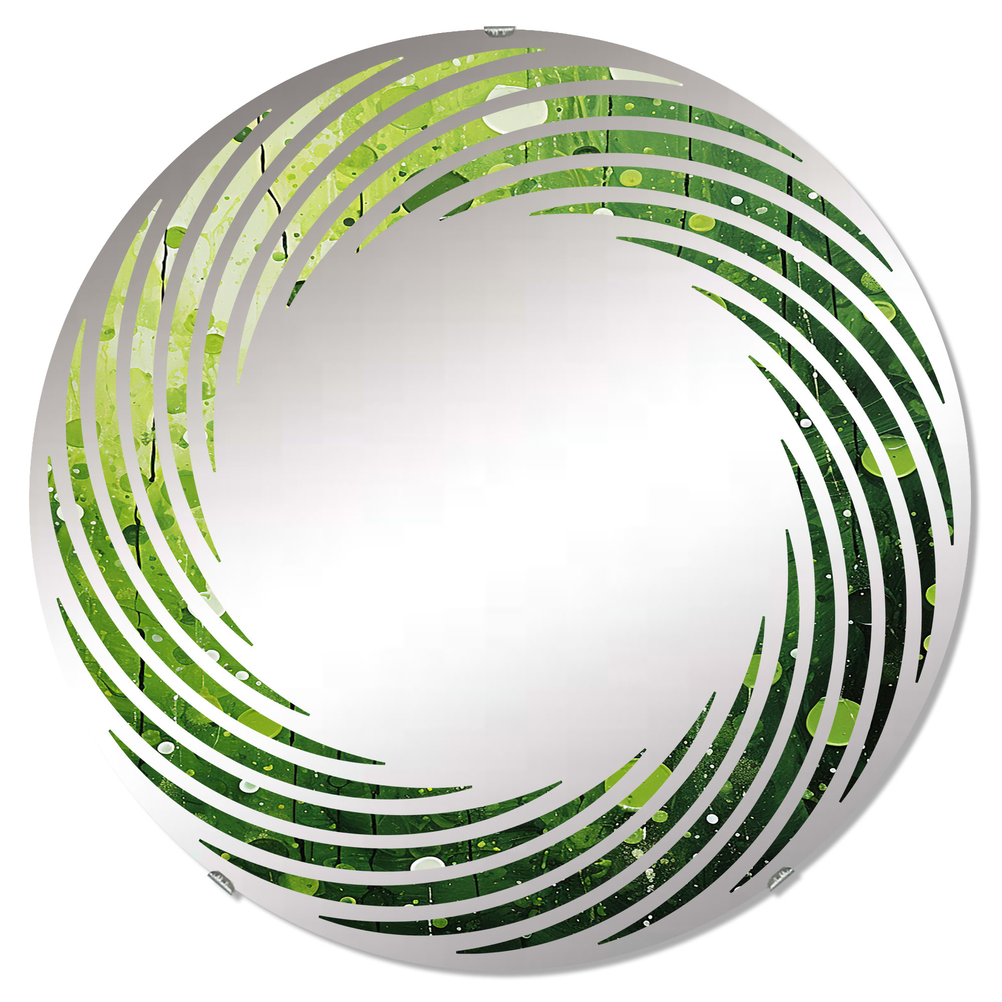 East Urban Home Quirky Quarters Botanical - Spiral Wall Mirror ...